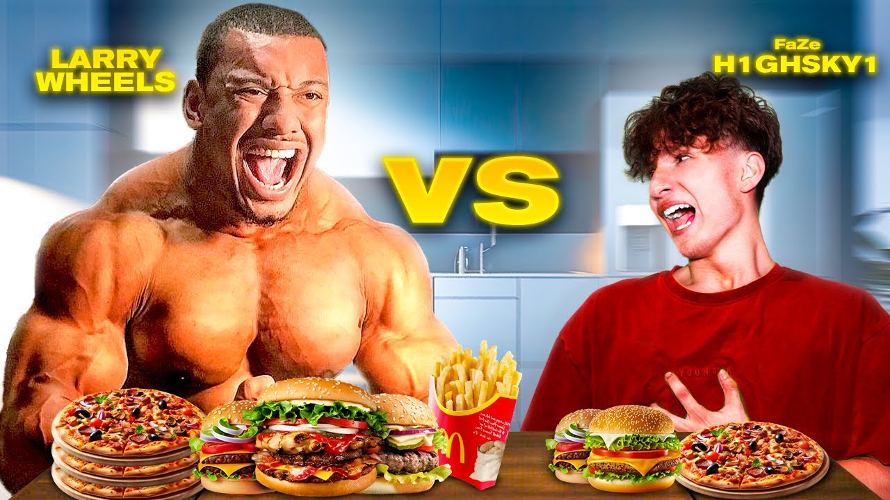 FaZe H1ghSky1 VS. Larry Wheels 8,000 Calorie Bulking Diet - YouTube
