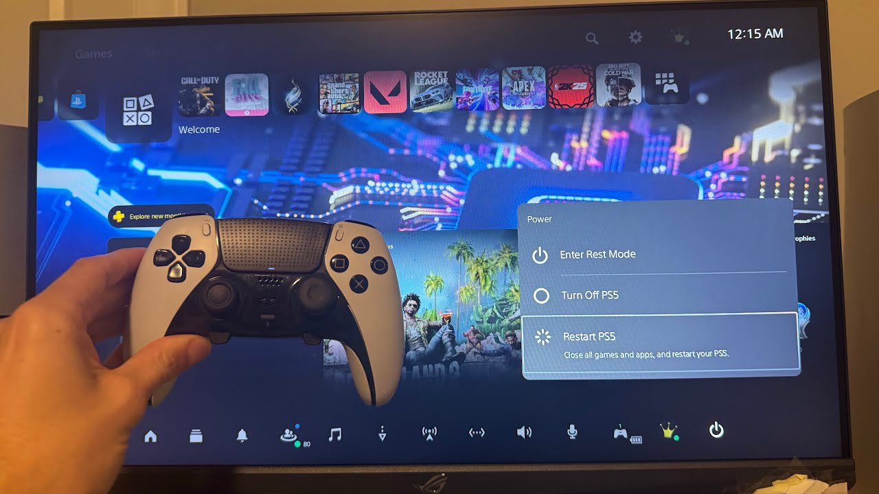 How to Restart PS5 Pro With Controller Tutorial! (For Beginners) - YouTube