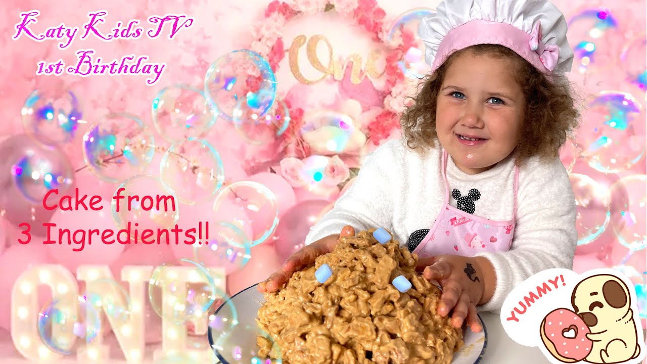 Katy Making Cake from only 3 ingredients! Celebrate 1K Subs & Channel ...