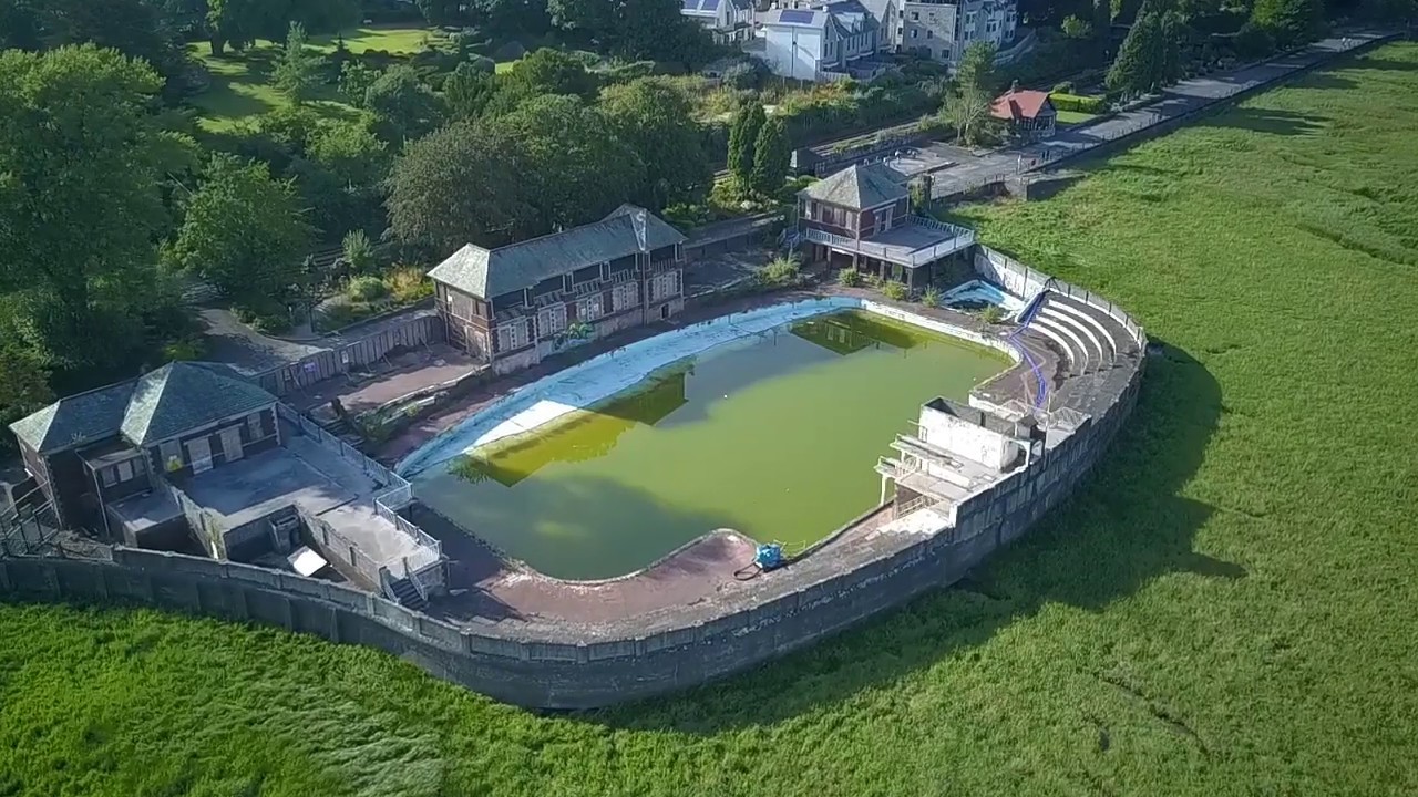 Grange over Sands 2019 Abandoned Swimming Pool - YouTube