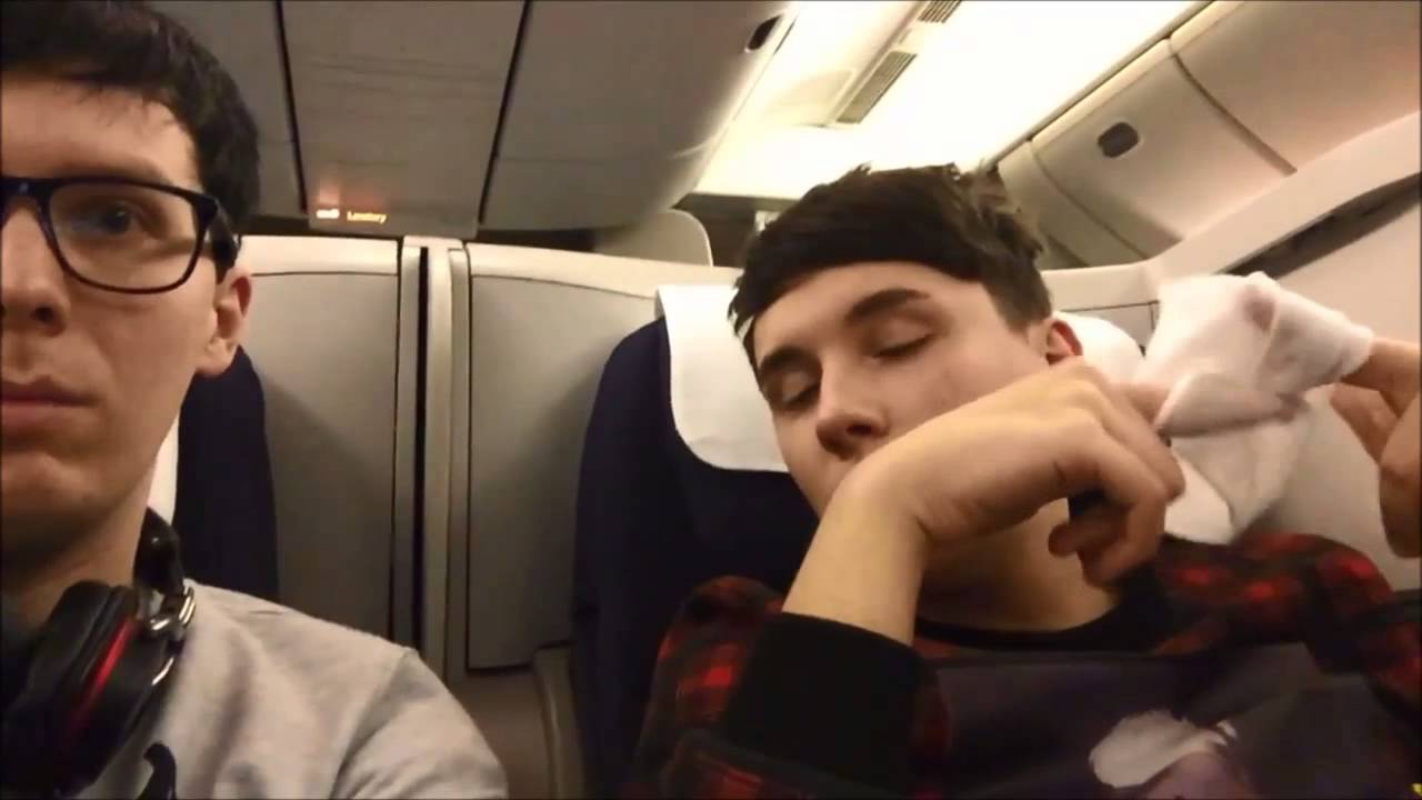 dan & phil on an airplane - YouTube