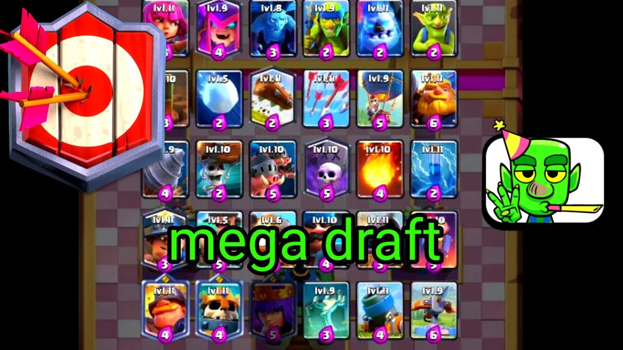 Mega draft on path of legend in clash royale - YouTube