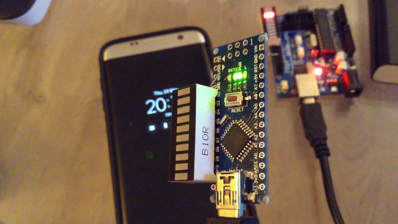Arduino nano with bar LED array no soldering (doesn't work) - YouTube