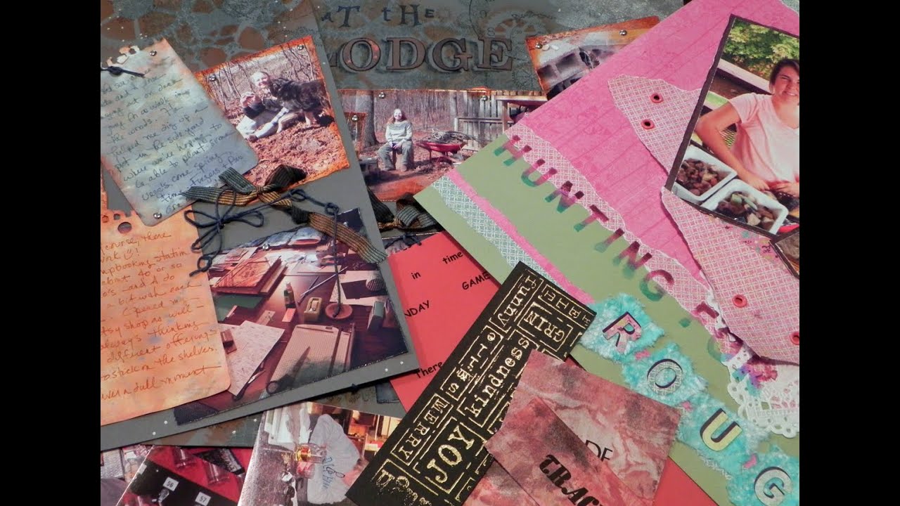 Scrapbook Layouts - Grunge 1 - YouTube