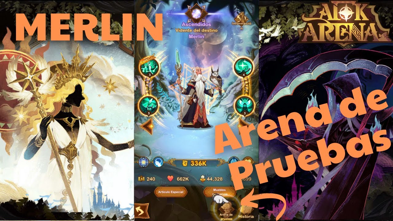 Merlin - Guia Pruebas Abundantes - Arena de Pruebas - AFK Arena - YouTube