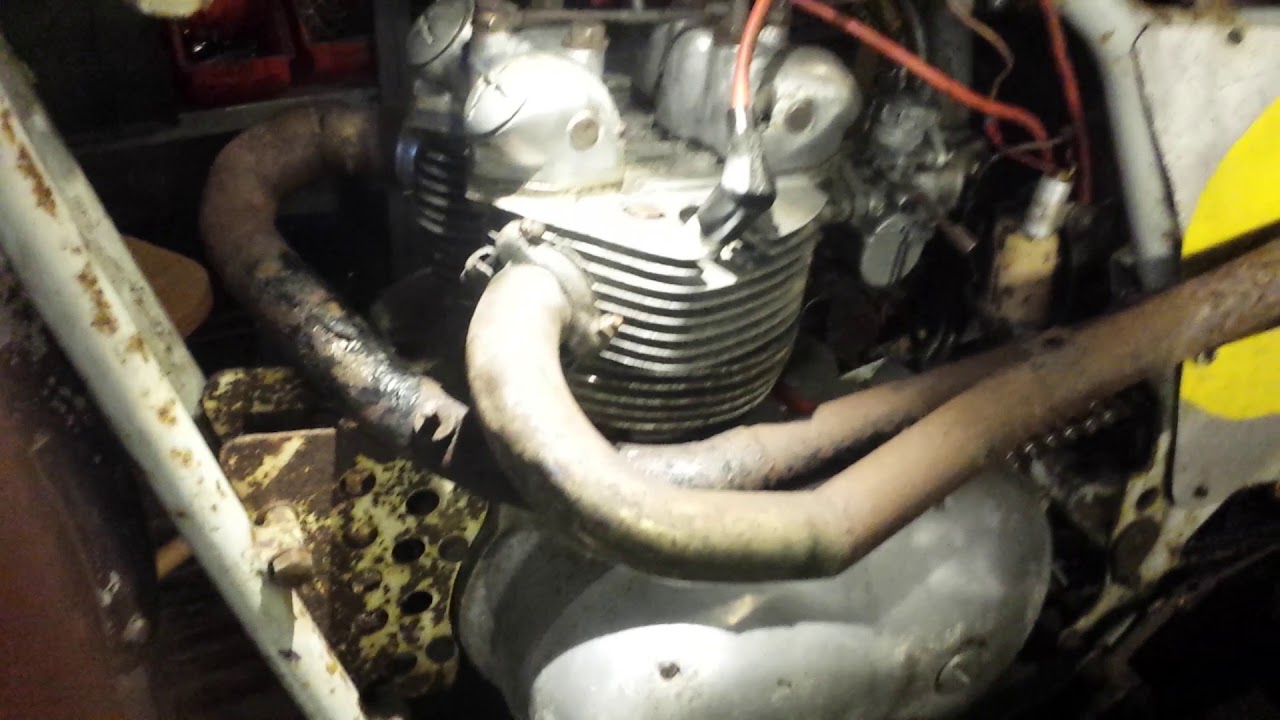 Tribsa scrambler first start up after many years - YouTube