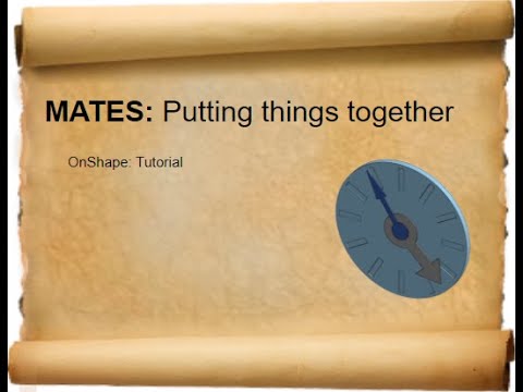 OnShape Tutorial: Revolute Mate - YouTube