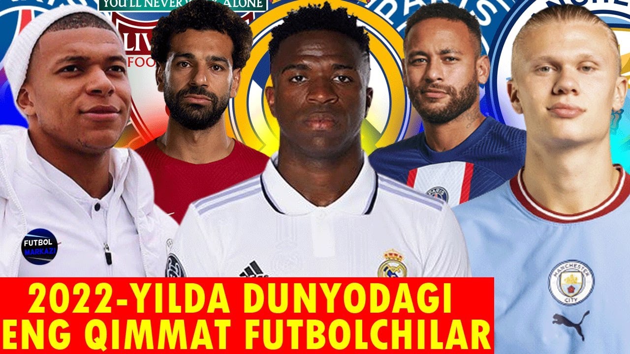 2022-YILDA DUNYODAGI ENG QIMMAT FUTBOLCHILAR / KIM KUCHLI EKAN - YouTube