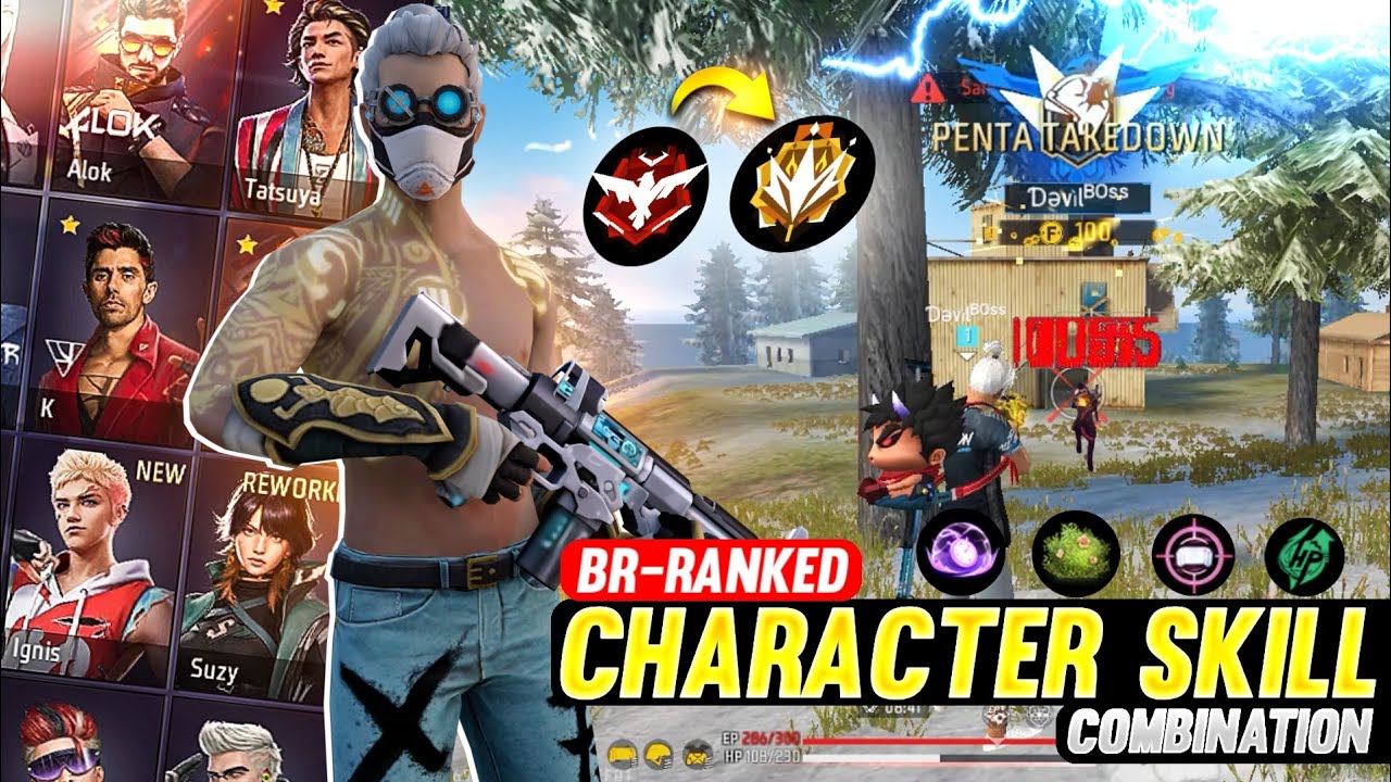 Br Ranked 🎯 Character Skill Combination Win Every Br Match 💥 Br