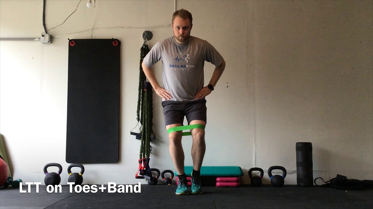 Lateral Toe Tap on Toes with Band - YouTube