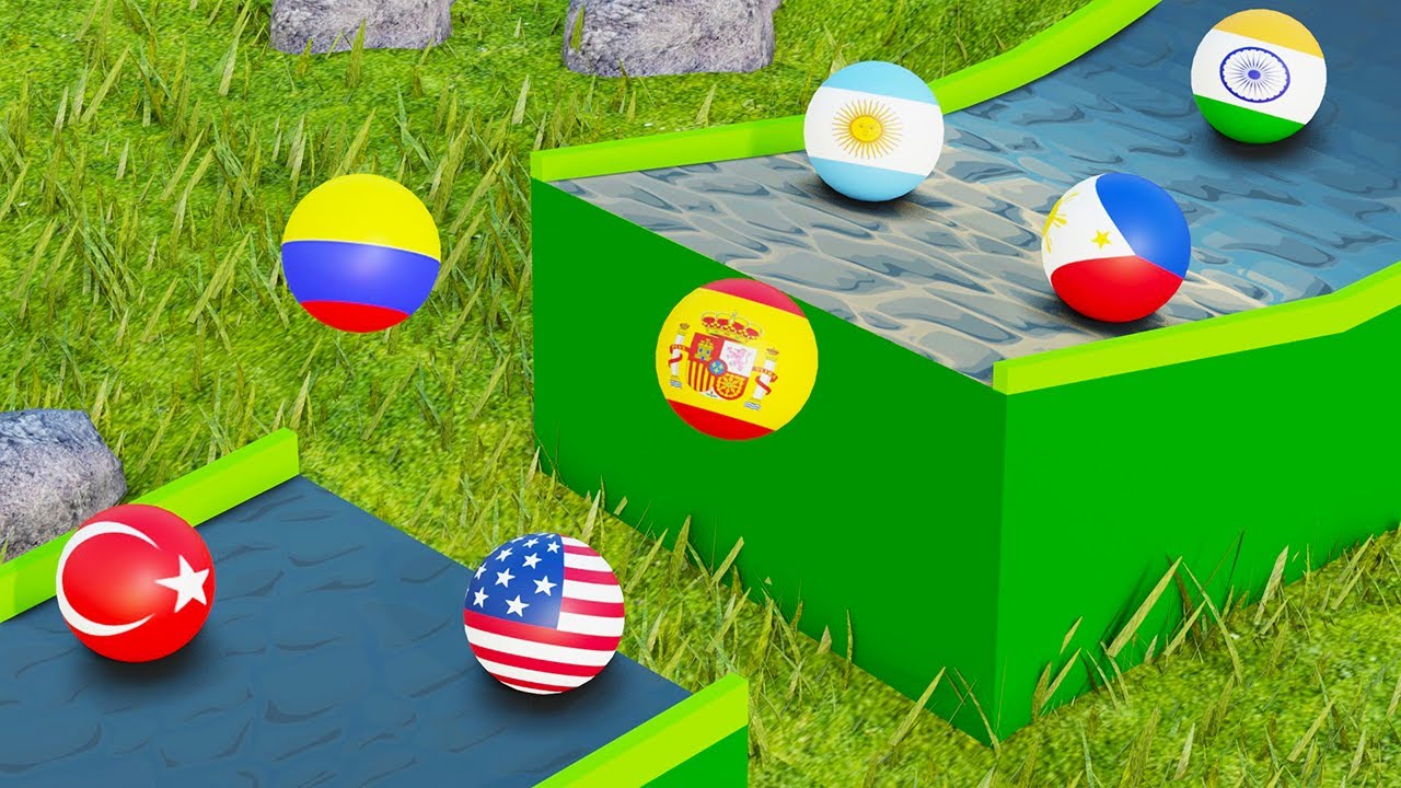 Countryballs Marble Race 3D - Top Populated Countries (Who Will Win ...