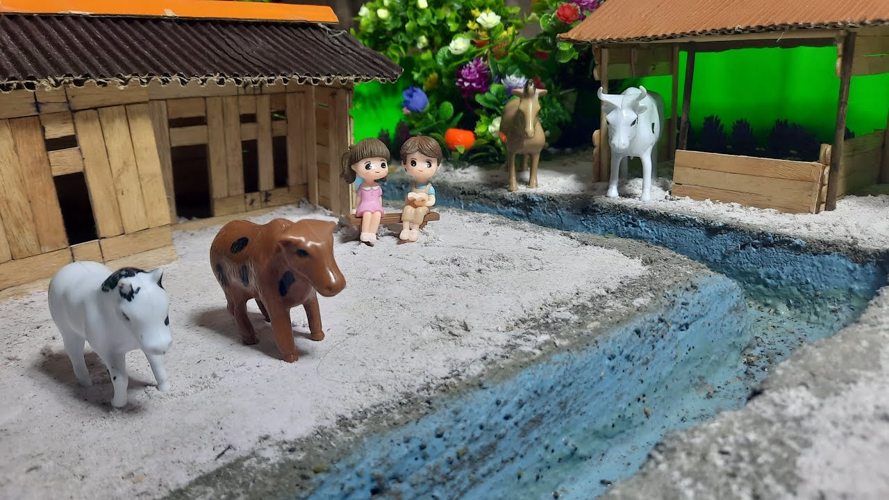 DIY how to make a simple house in the village | Cowshed | Animal house ...