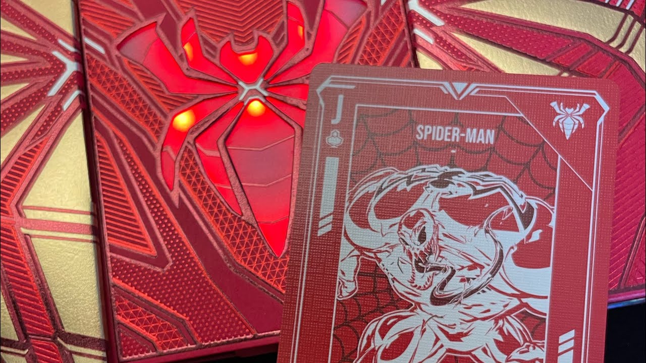 UNBOXING Spider-Man Iron Spider Armor Playing Cards (Crimson Edition ...