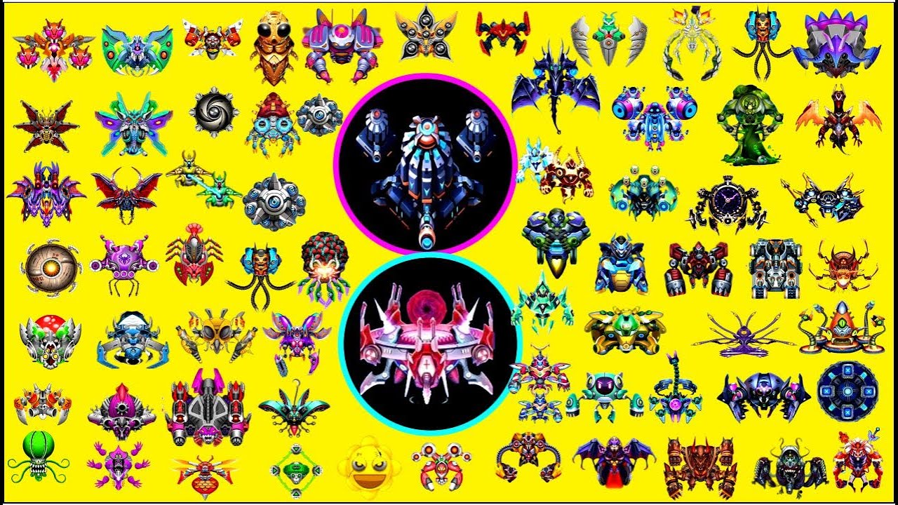 Space Shooter Galaxy Attack All Bosses Fight With All Ship ll World ...