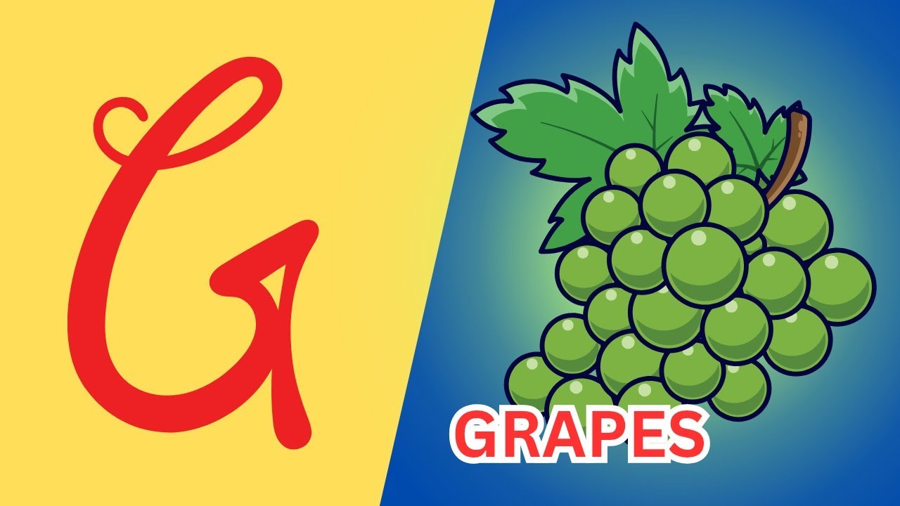 G for 🍇 Learn Letter G,ABC,English Alphabet, Cartoon ABC,Learn ABC With ...