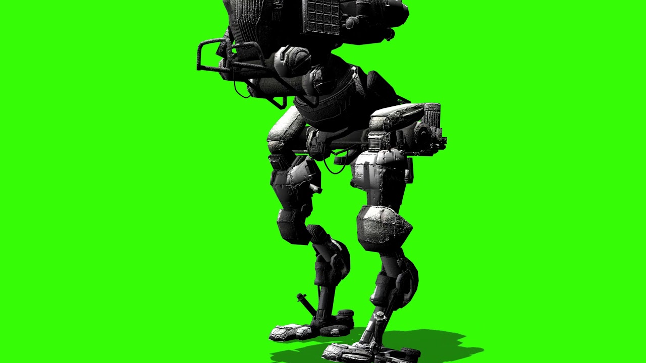ROBOT GREEN SCREEN | Robot walk & Explsoin animation free - YouTube