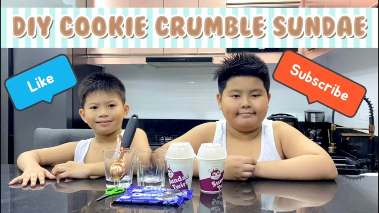 EP 7. DIY Jollibee Cookie Crumble Sundae by AyosBrothers - YouTube