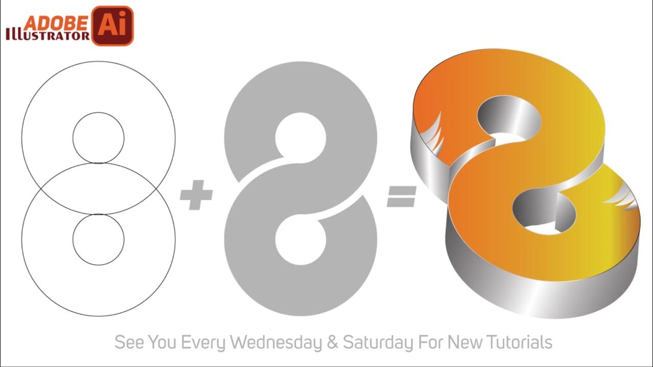 How To Create Circle Pixel Logo Design Tutorial Using 3D Revolve Effect ...