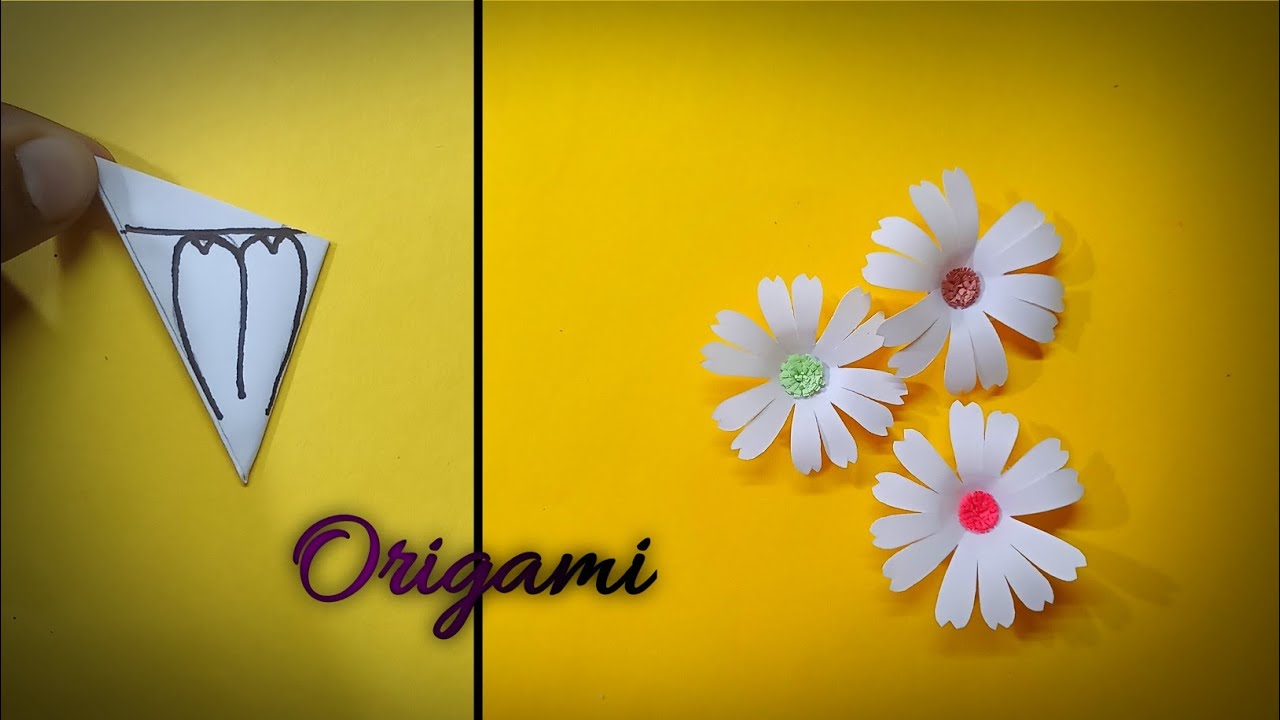 How to Make Paper Sunflower Craft | Diy Paper Sunflower Fan | - YouTube