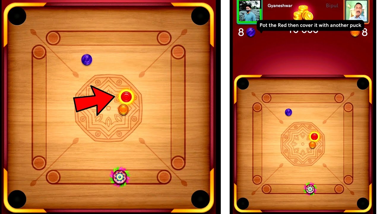 How to success this shot | Carrom pool gaming | Tricks - YouTube
