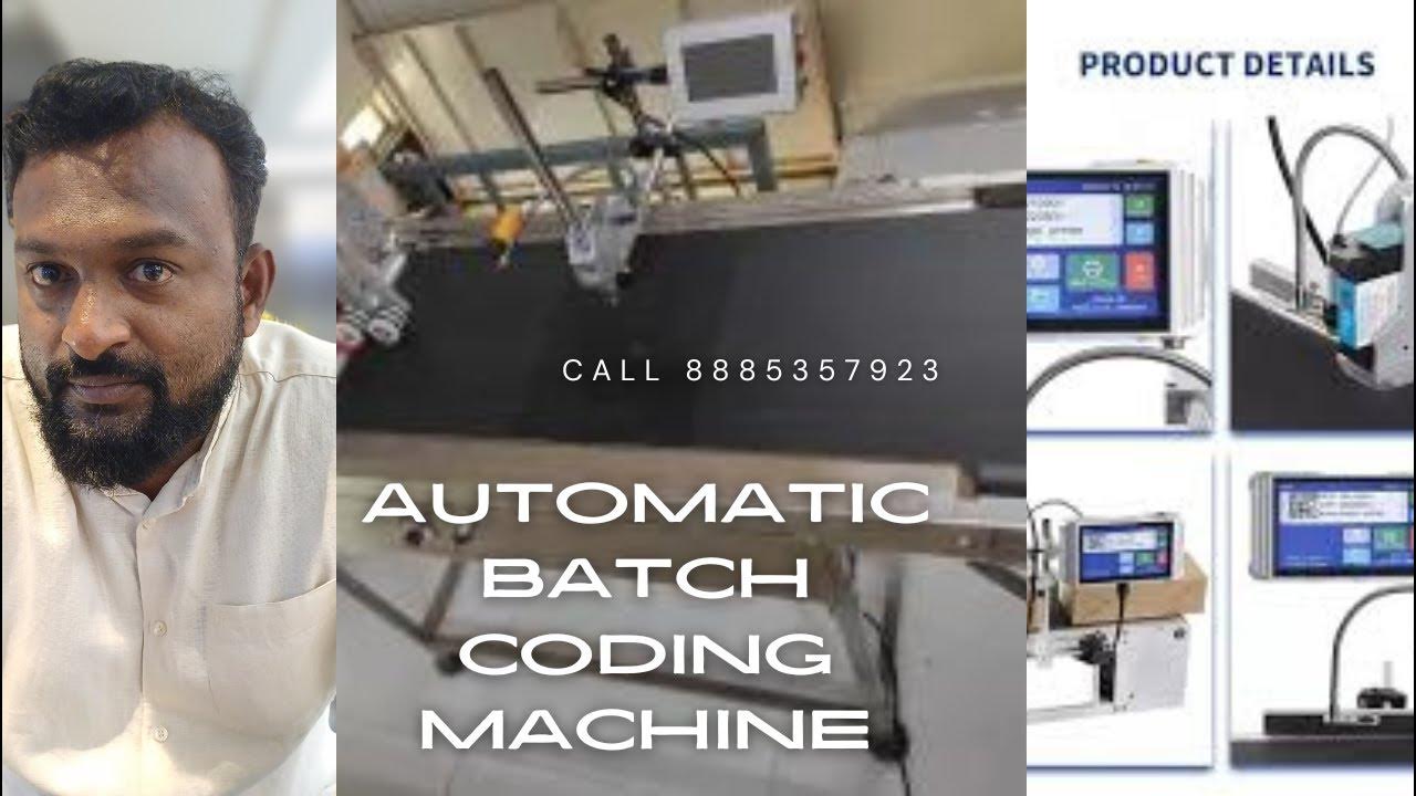 BATCH CODING MACHINE WITH STACKER CONVEYOR CALL 8885357923 - YouTube