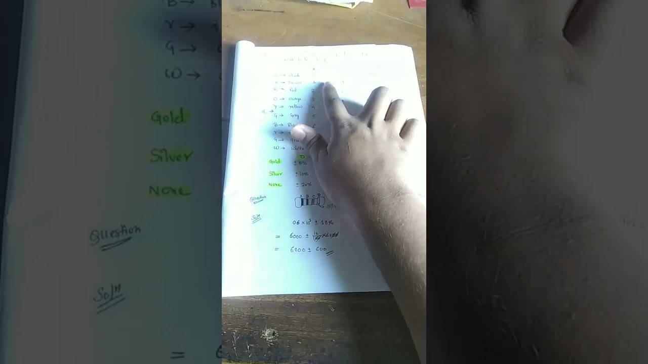 Colour Coding For Resistors YouTube Colour Coding For Resistors YouTube