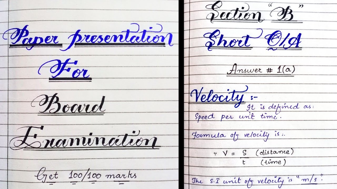 How to get full marks in Exams | Paper Presentation for board exams # ...
