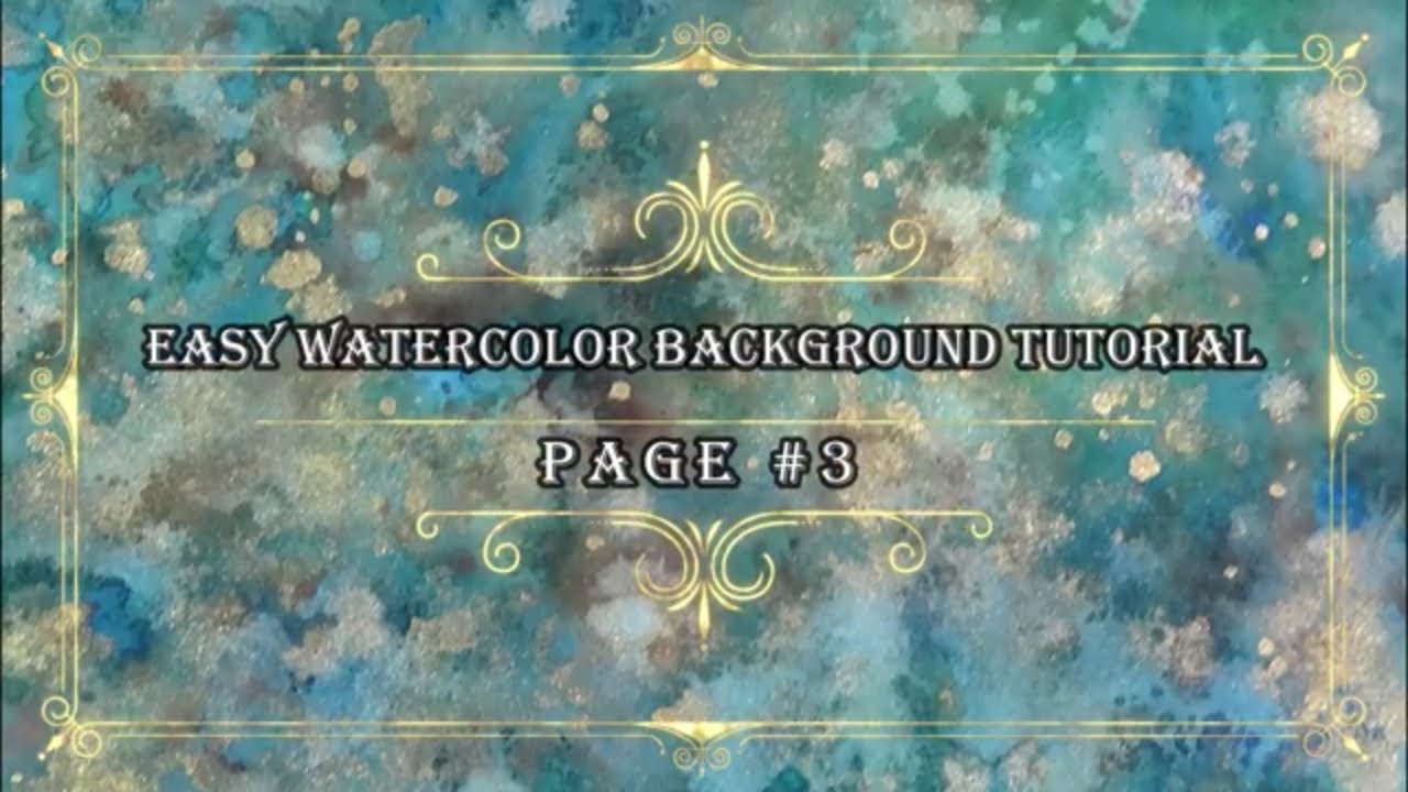 Easy Watercolor Background Tutorial Page #3 - YouTube