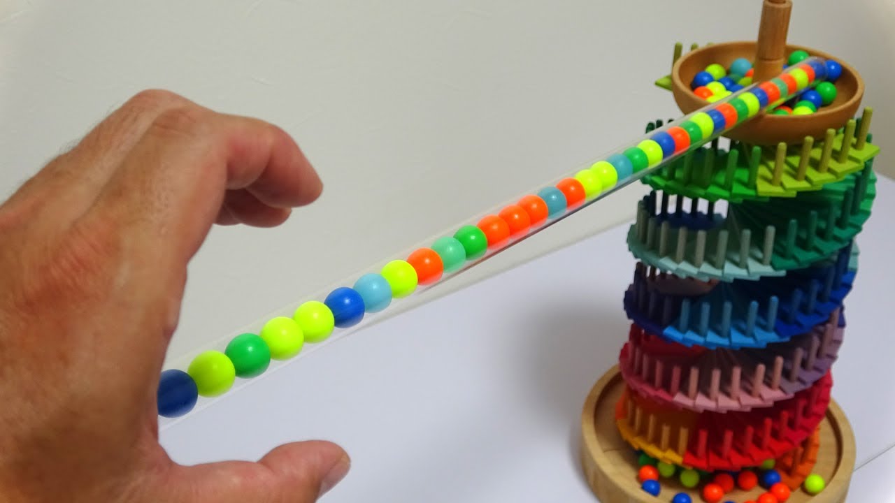 Marble Run ♡ Transparent Pipe, Transparent Car, Rainbow Tower [Simple ...