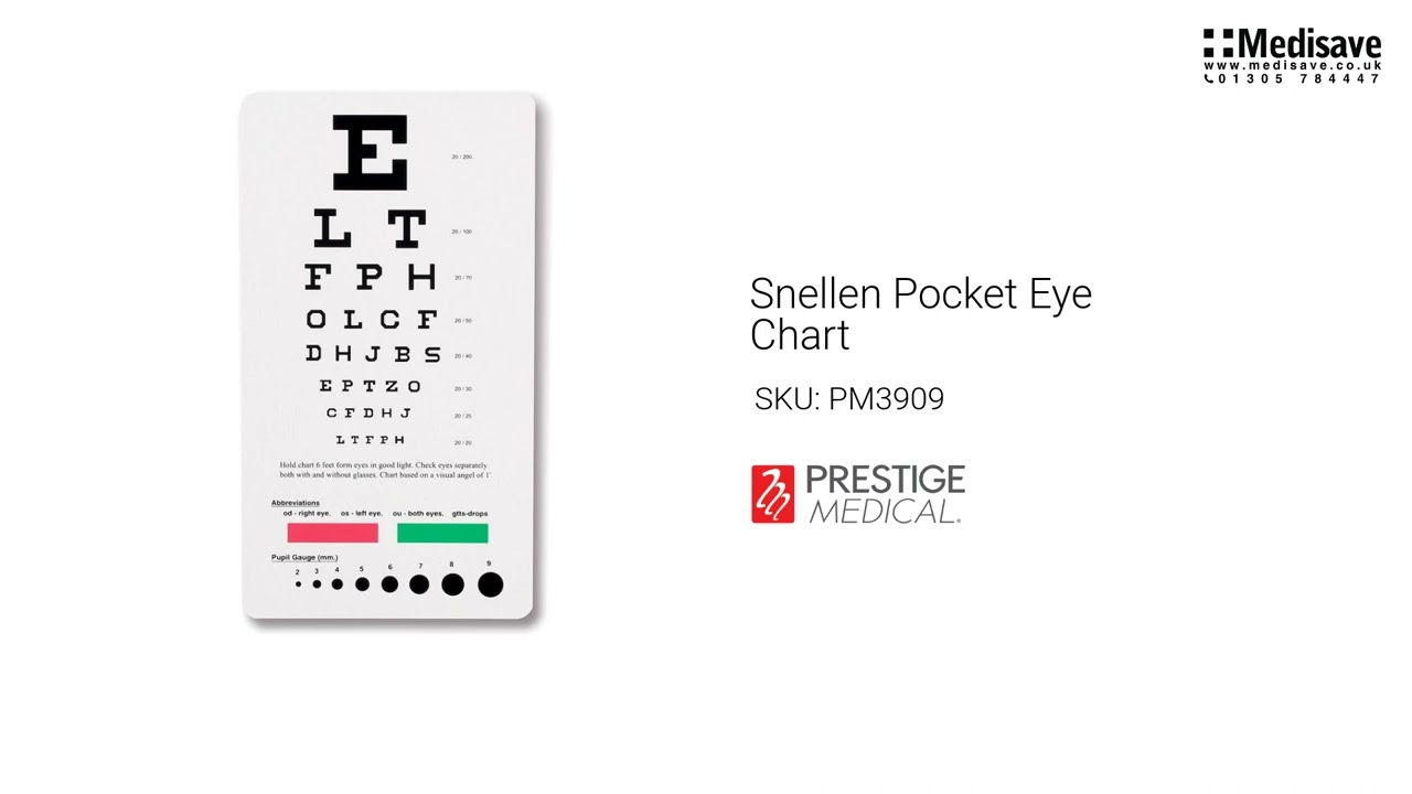 Snellen Pocket Eye Chart PM3909 YouTube Snellen Pocket Eye Chart PM3909 YouTube