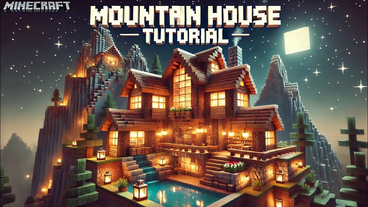 Minecraft : How to Build MOUNTAIN HOUSE - TUTORIAL - YouTube