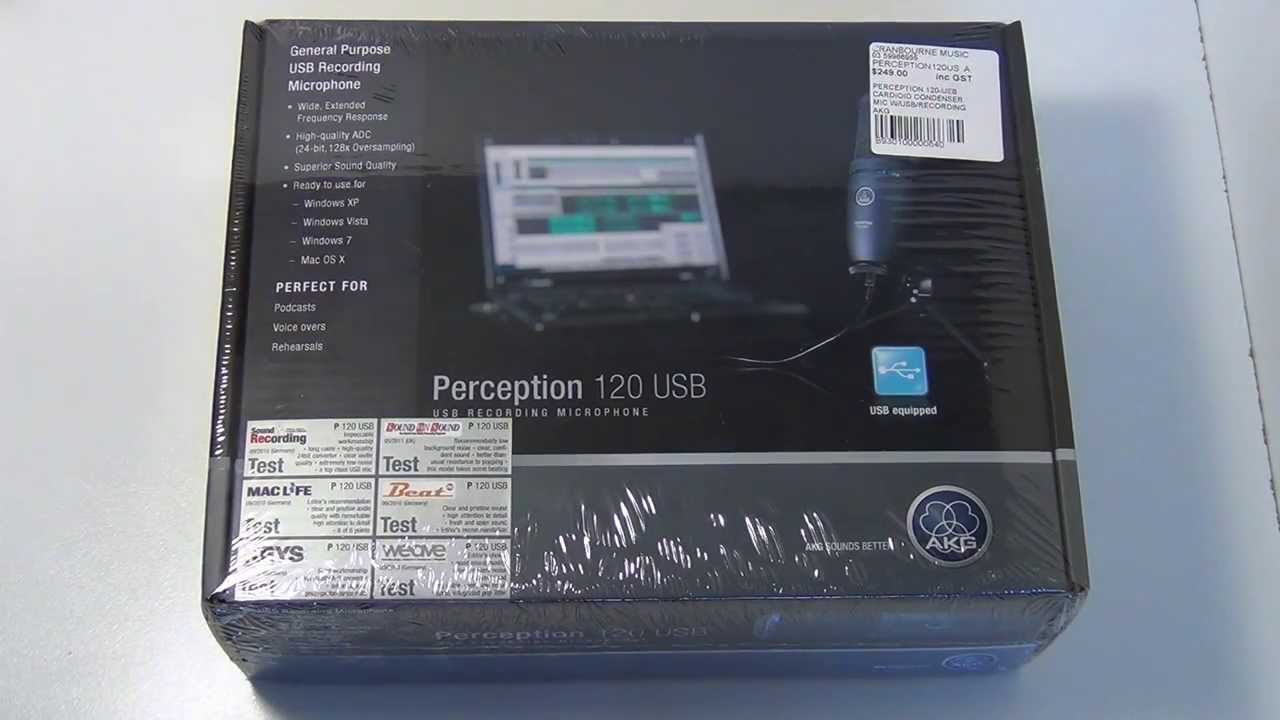 AKG Perception 120 USB Microphone UNBOXING (HD) - YouTube