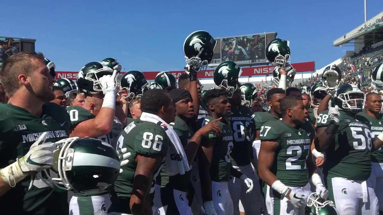 Michigan State fight song vs Bowling Green State University (9-2-2017 ...