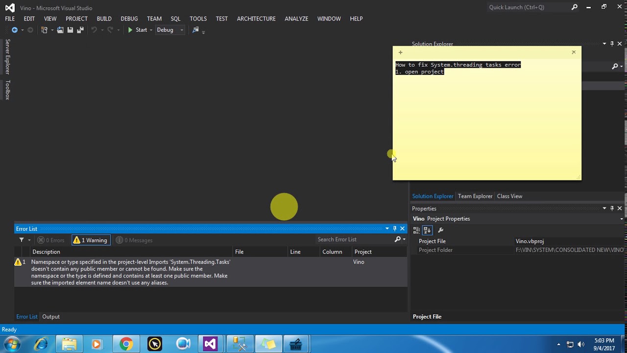 System Threading Task Warning! - YouTube