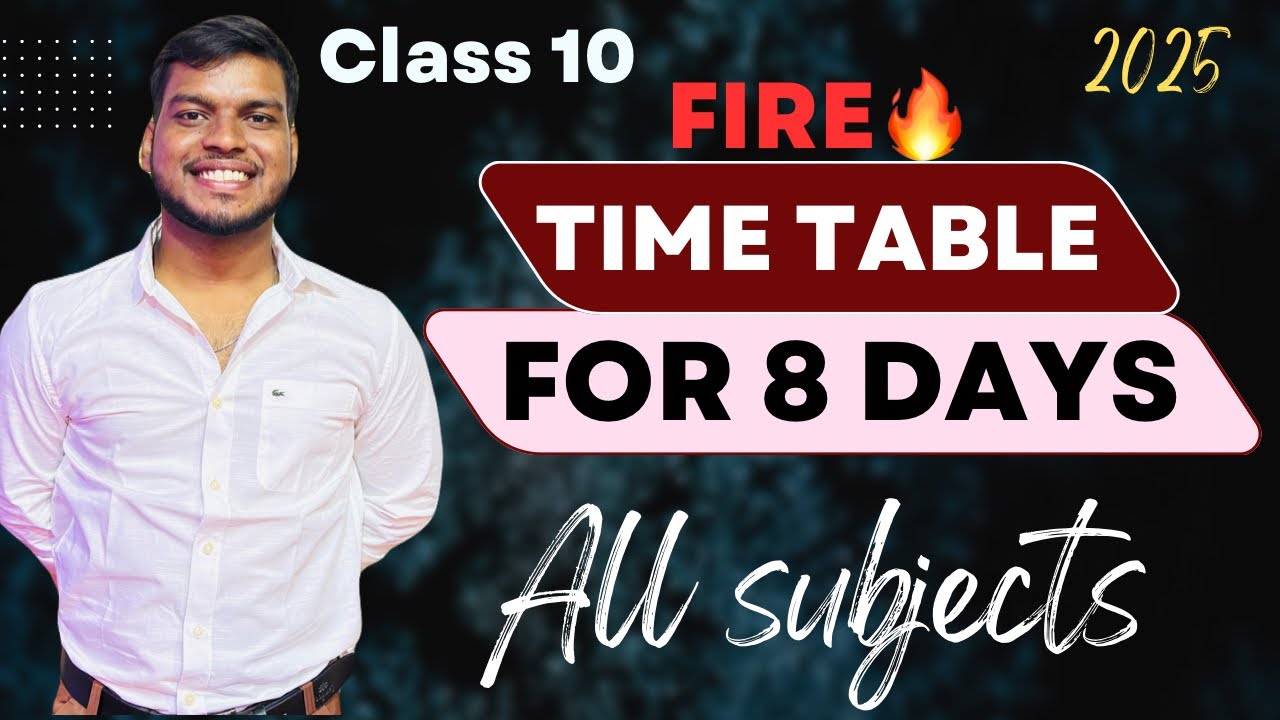 Time table for class 10 all subjects 2025 boards exam - YouTube
