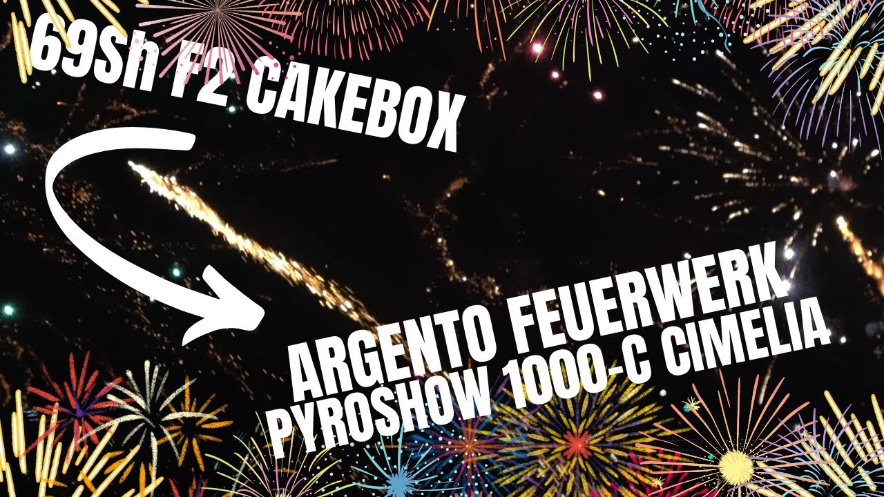 ARGENTO FEUERWERK "PYROSHOW 1000-C CIMELIA" 69Sh F2 Verbund/CAKEBOX ...