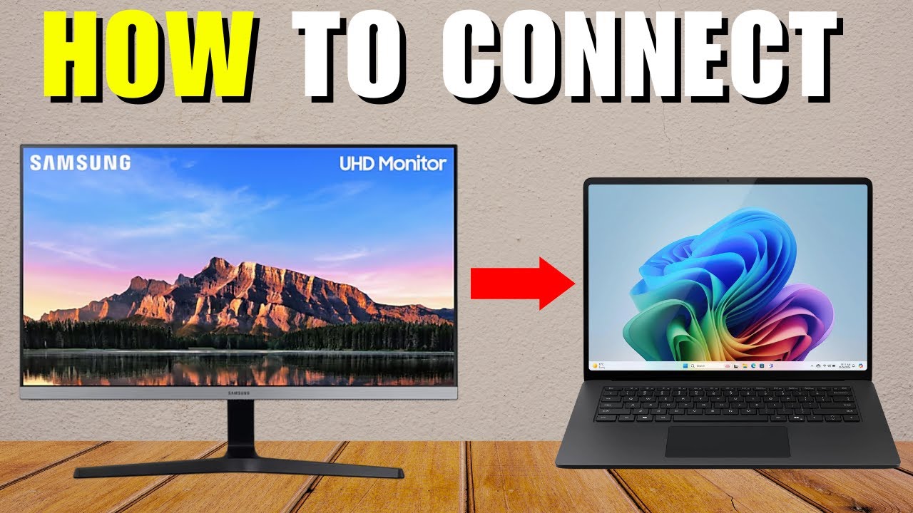 How To Connect Samsung Monitor To Laptop - YouTube