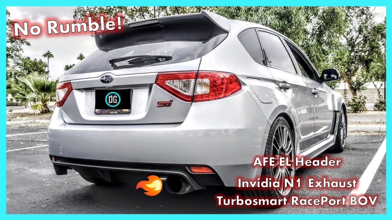 WRX STI Exhaust Sound Equal Length Header + Turbosmart RacePort BOV ...