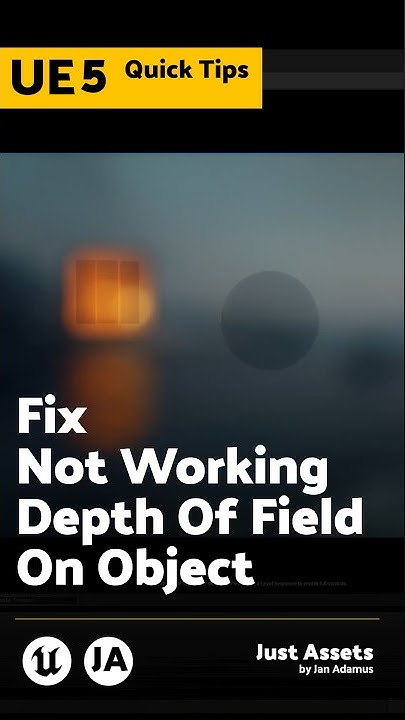 UE QuickTip - Fix Not Working Depth of Field on Object. Follow for more daily UE quicktips ...