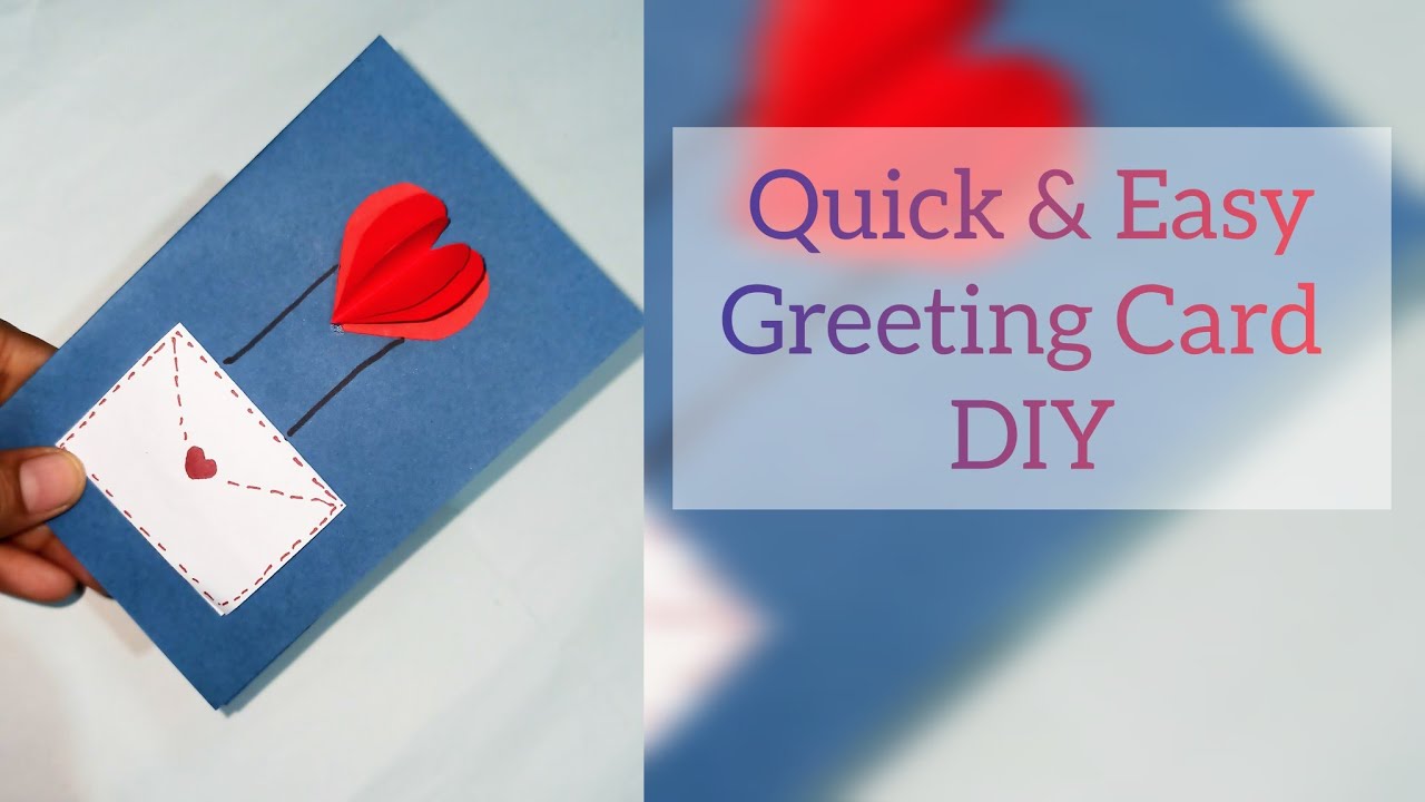 "Quick & Easy Heart Greeting Card Tutorial for Your Loved Ones | DIY ...