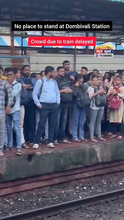 No place to stand at dombivali station, the crowd, due to train delayed - YouTube