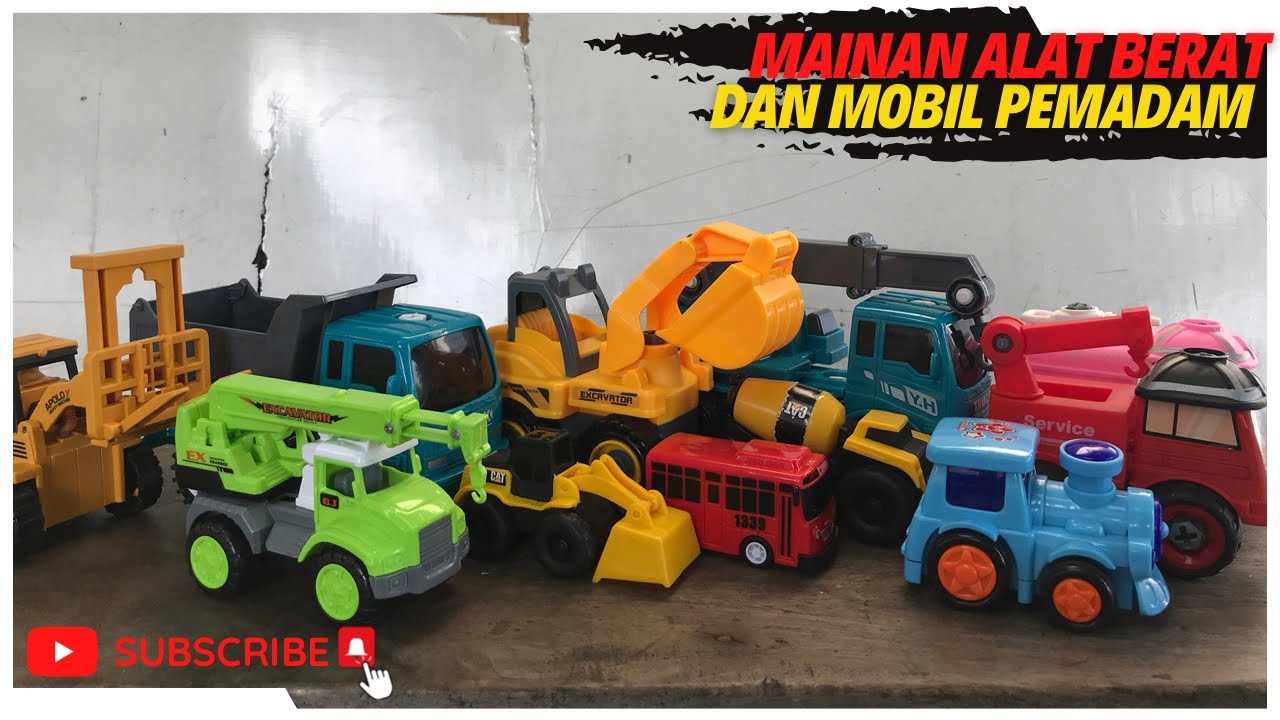 Cari mainan di SD, dapat satu box penuh mainan Alat Berat, Truk Molen ...