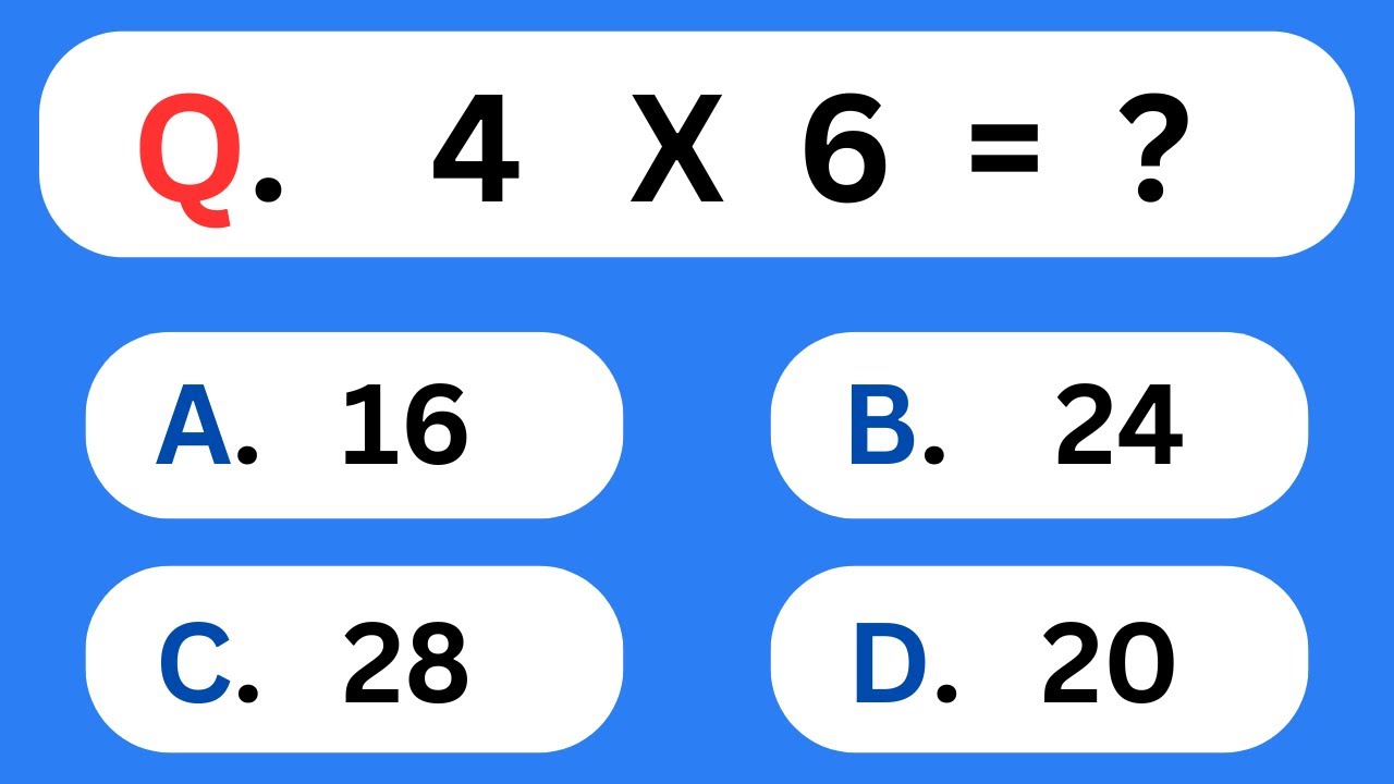 Multiplication & Division Quiz|Maths Quiz For Kids|Math For Kids ...