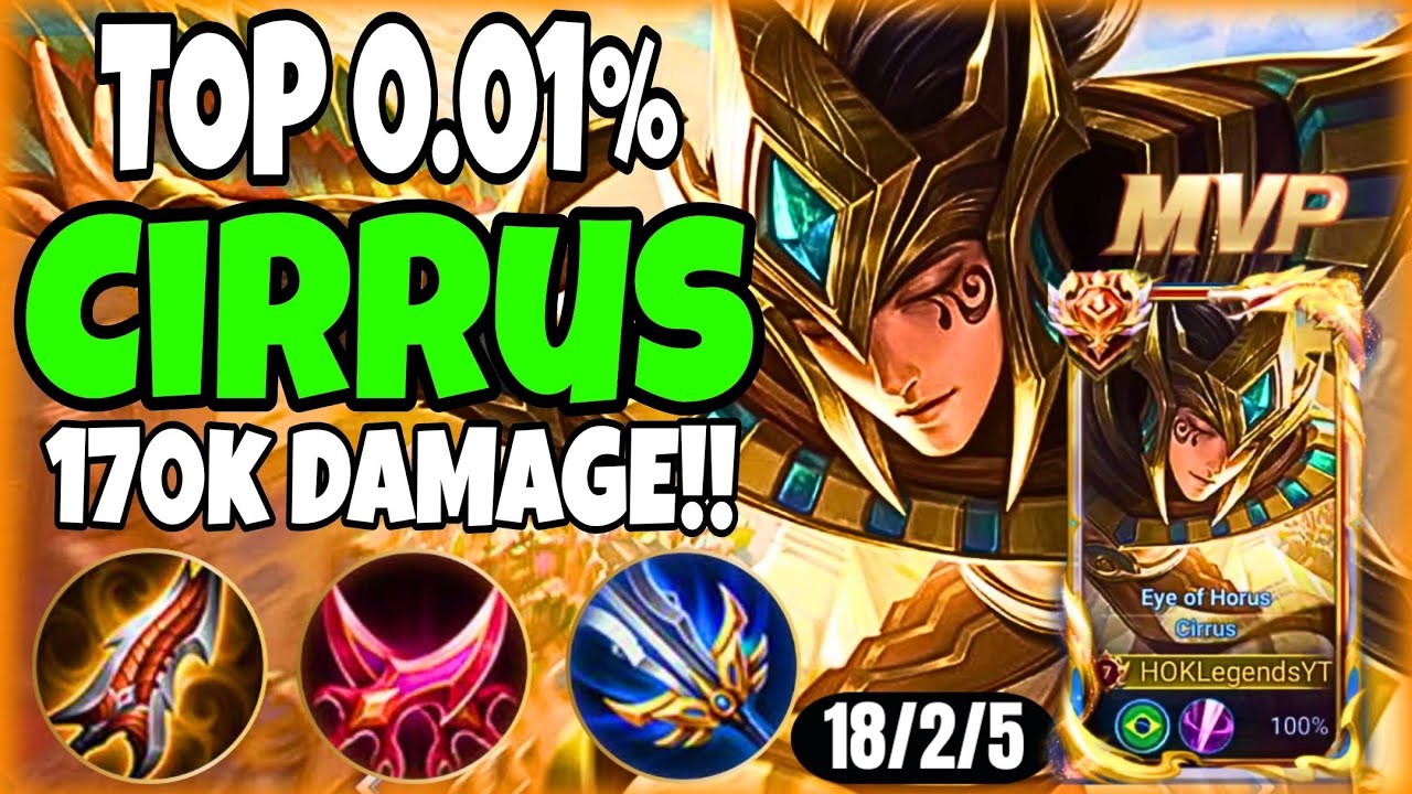 CIRRUS HONOR OF KINGS - OFF META CRIT BUILD | HOK CIRRUS RANK EPIC ...