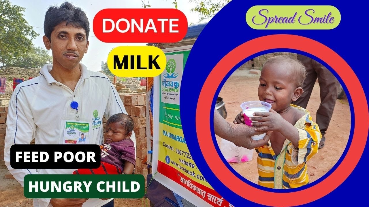 Feed milk to helpless poor children - YouTube