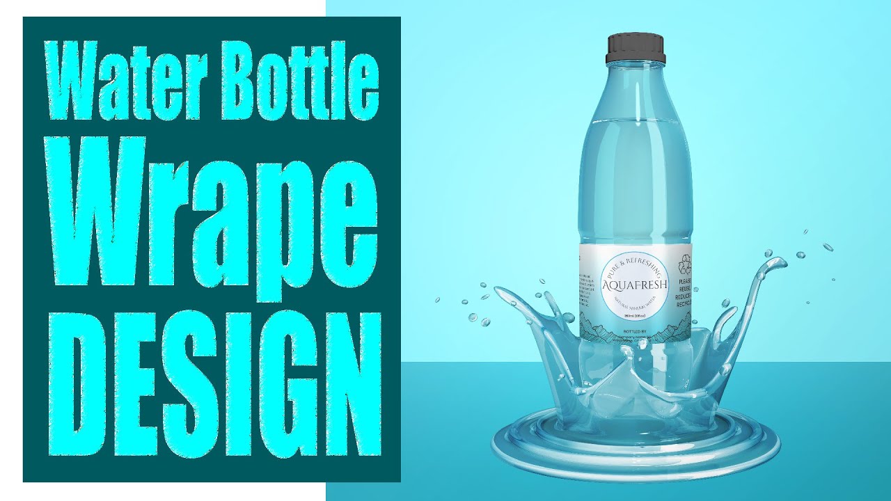How to Design a Water Bottle Label in Adobe Illustrator | Step-by-Step ...