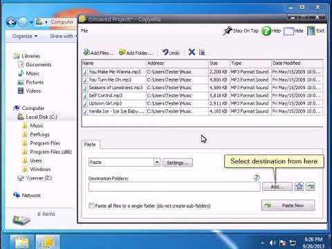 Copy files to multiple folders or computers in Windows using Copywhiz - YouTube