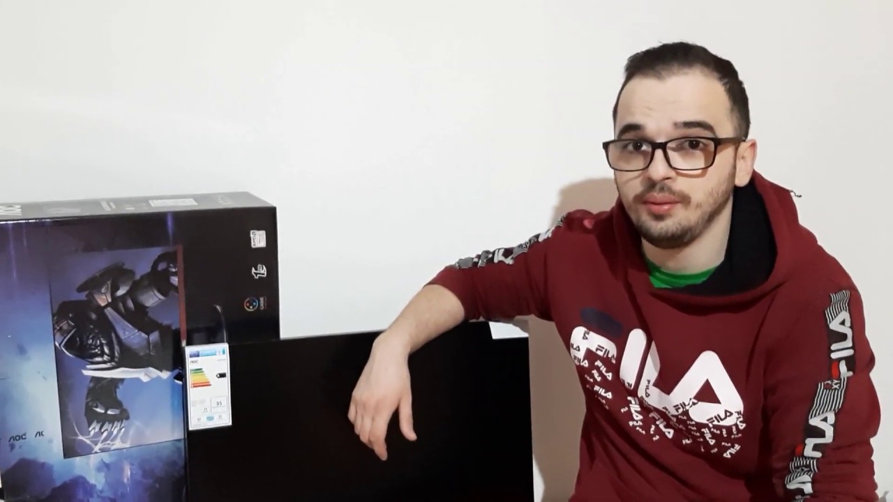 Unboxing Monitor Gaming LED TN AOC G2590VXQ, 24.5", Full HD, 75Hz - YouTube