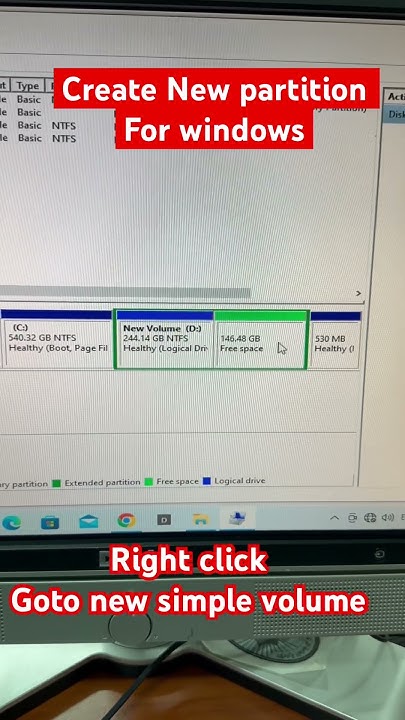 How to create Hard disk Partition For Windows 10 &11/ How to Make Hard drive partition fow ...