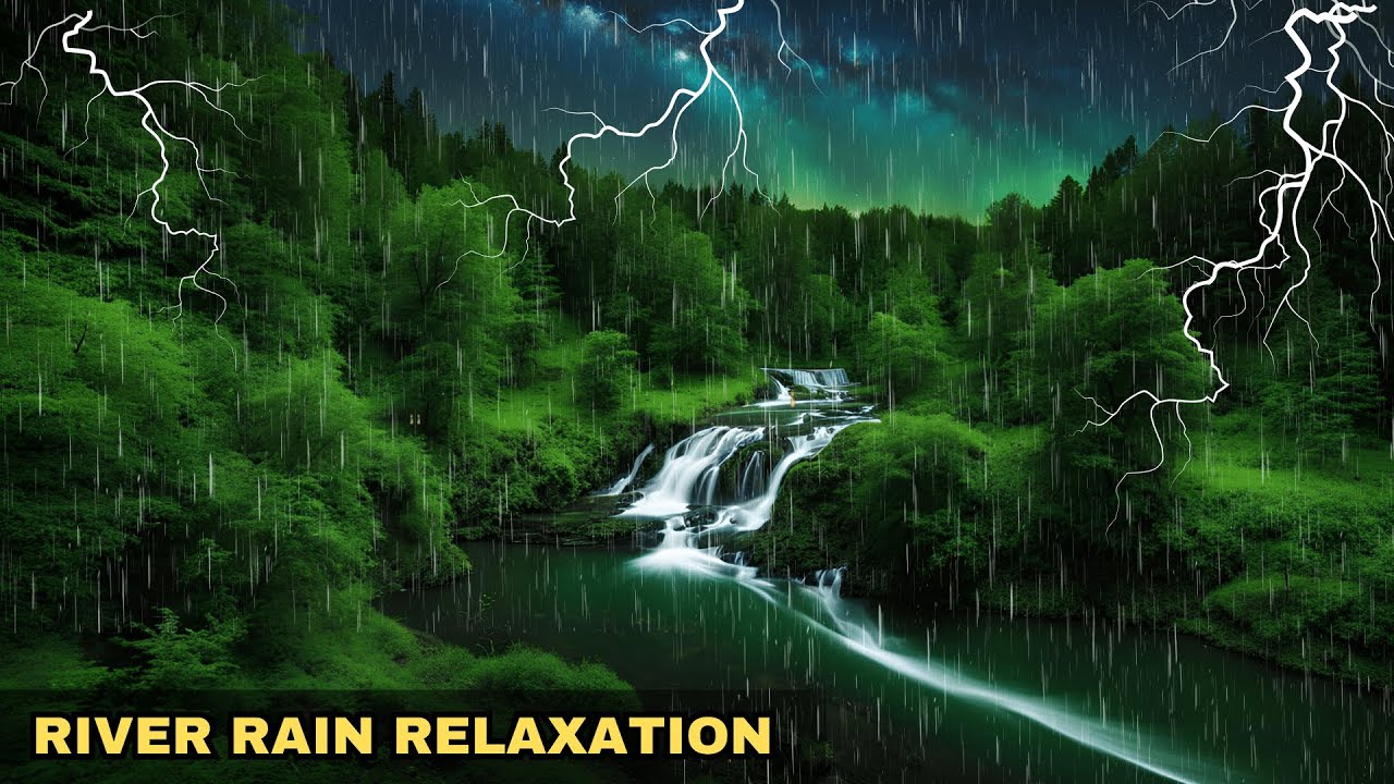 Nature Rain Sounds | Gentle River Rain Whispers for Meditation 🌧️ ...